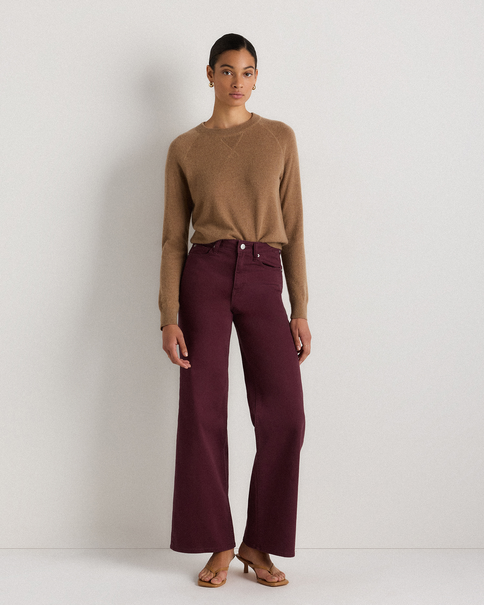 QUINCE Bella Stretch Wide Leg Jeans